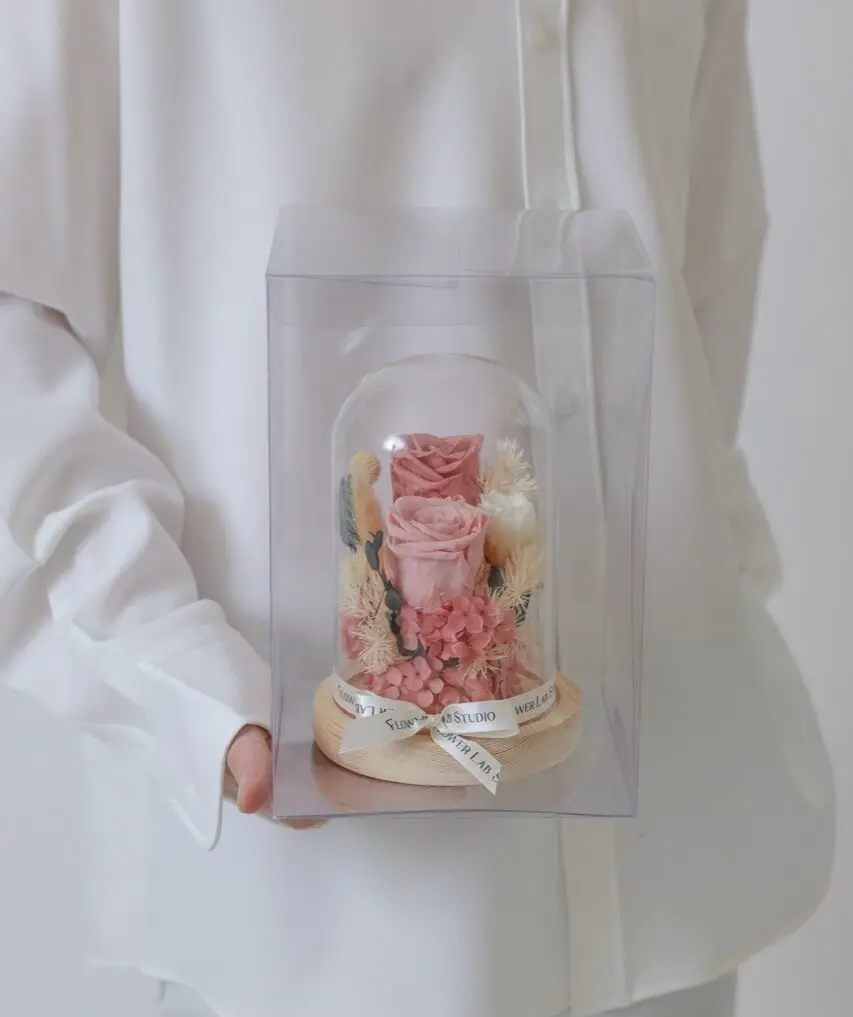[Valentine] PD- Pink | Preserved Rose in Flower Dome